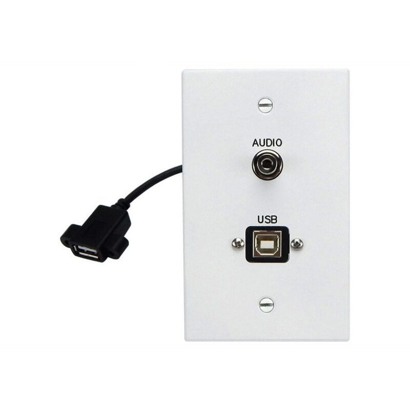 ezRoom USB / Audio wall plate with cables | Easy Graphics