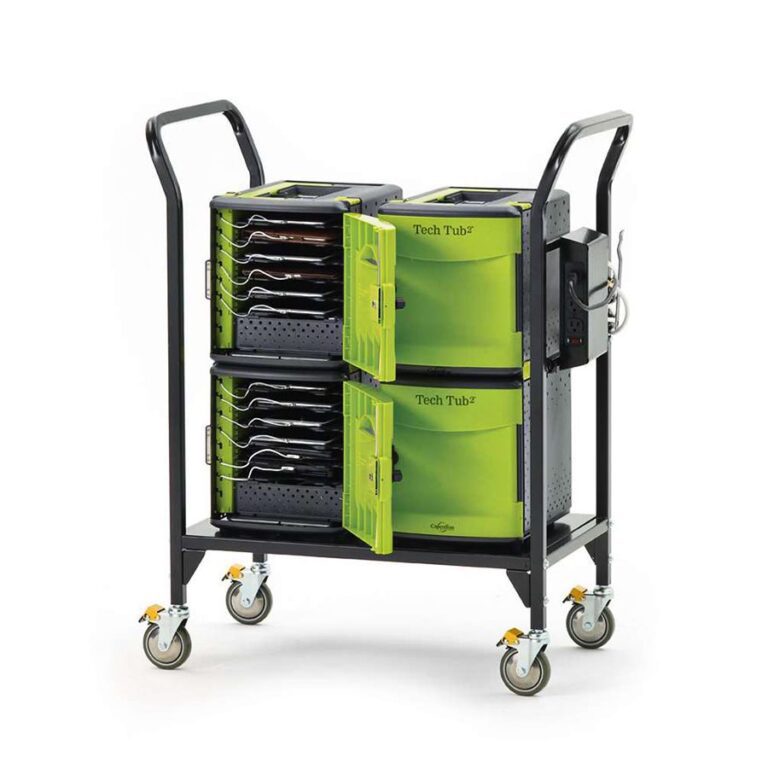 Tech Tub2 Modular Cart with sync and charge USB hub - Holds 24 iPads ...